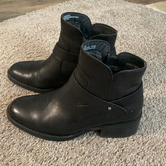 Born | Shoes | Born Black Leather Ankle Boots Womens Size 95 | Poshmark